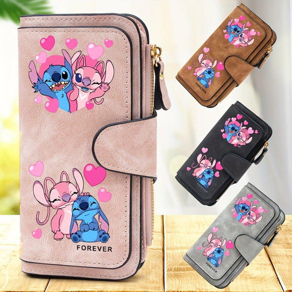 1pc Disney Stitch Long Wallet with RFID Protection, Retro Handbag for ...