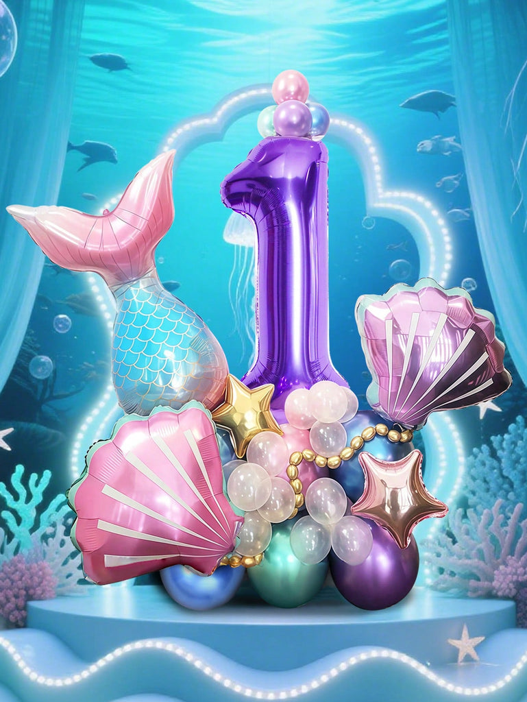 40pcs Mermaid Theme Birthday Balloon Set – Iets van Alles by Hiertjie