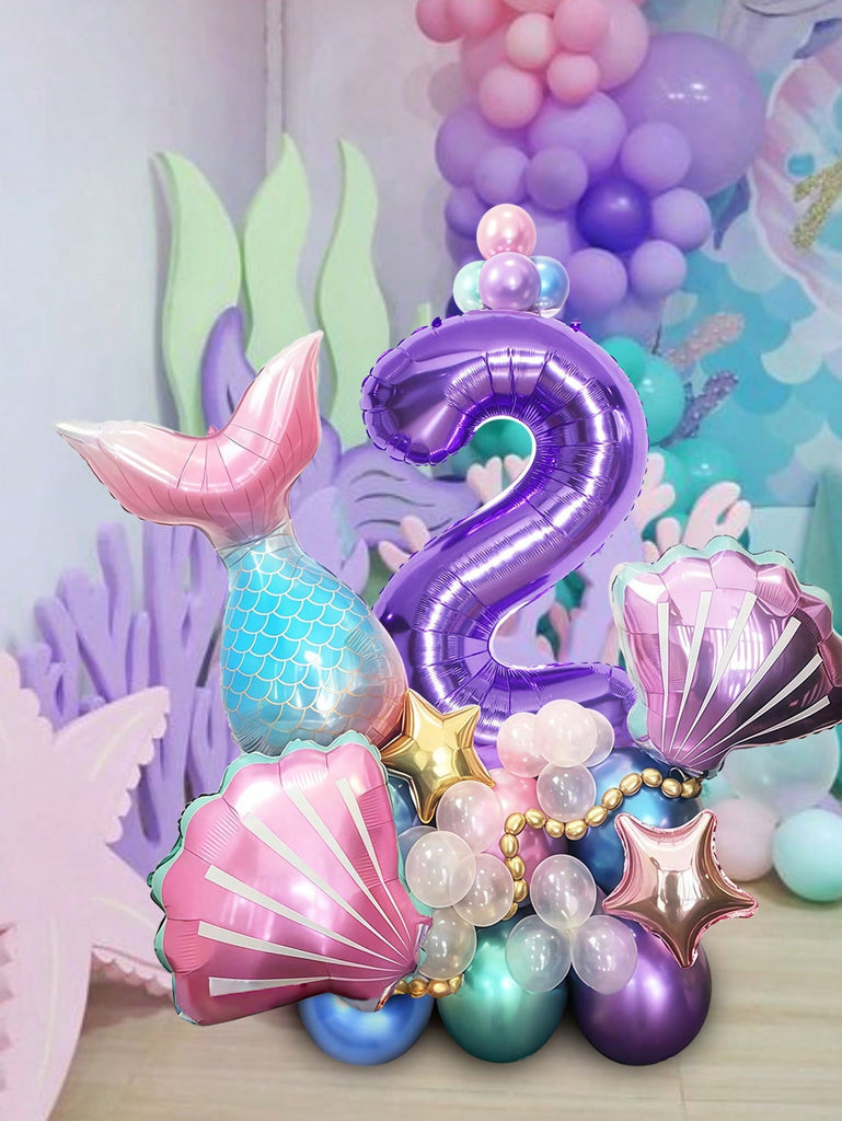 40pcs Mermaid Theme Birthday Balloon Set – Iets van Alles by Hiertjie