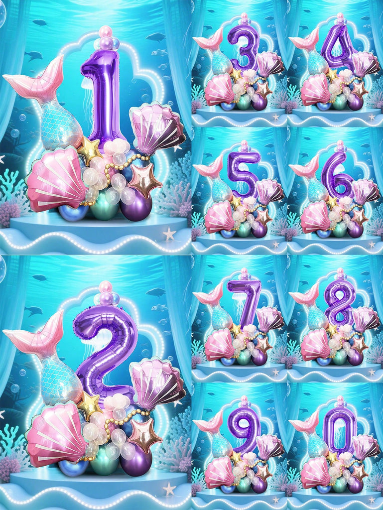 40pcs Mermaid Theme Birthday Balloon Set – Iets van Alles by Hiertjie