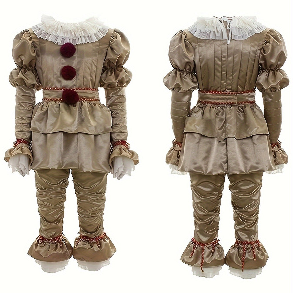 Complete Set of Adult Scary Clown Costume for Halloween Cosplay Party ...