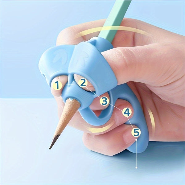 4pcs Grip Pen Corrector Set Writing Corrector Soft Rubber Writing Post ...