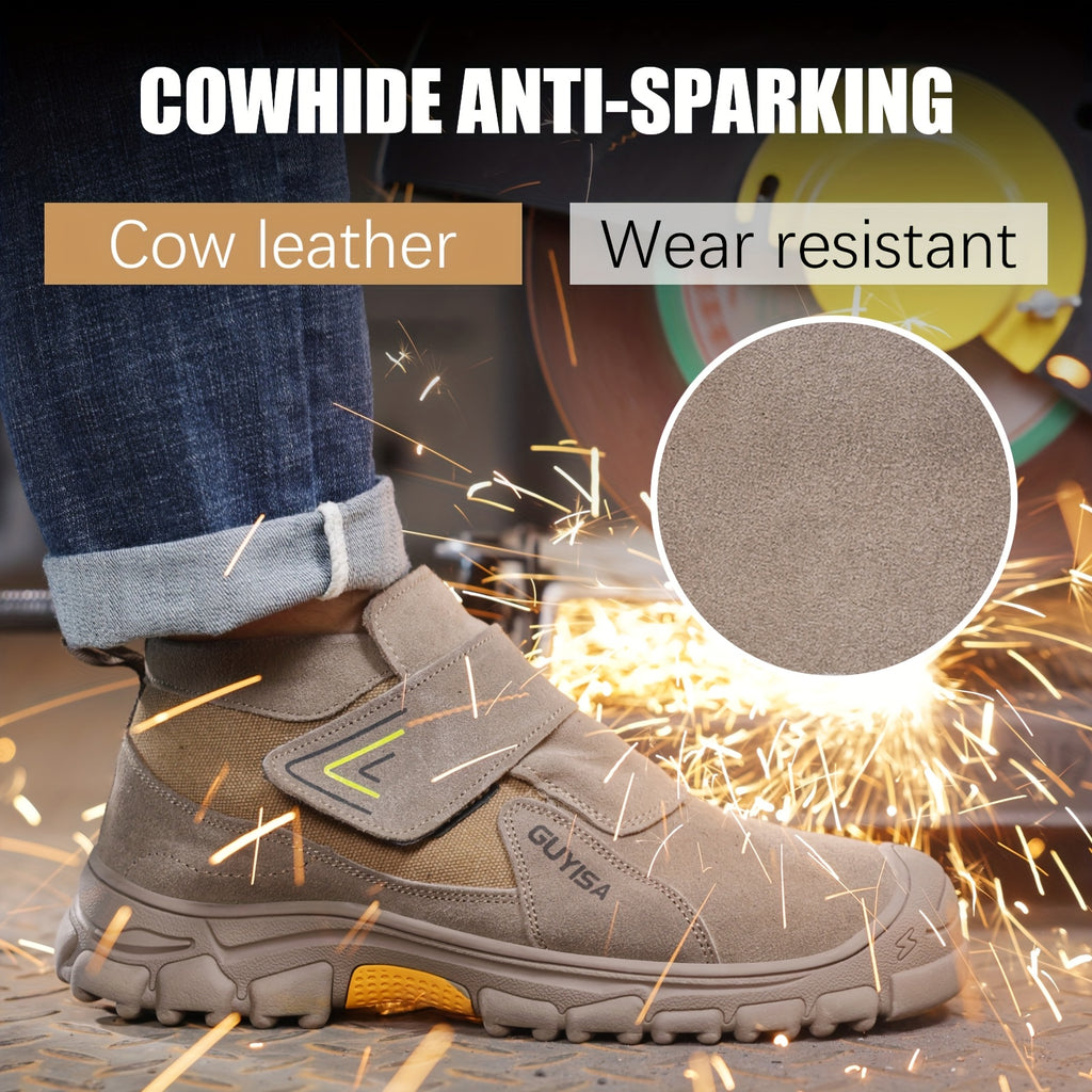 GUYISA Men's Work Safety Shoes, Anti-Puncture and Spark-Resistant Ligh ...