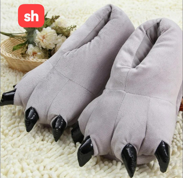 Fuzzy Animal Claw Slippers – Iets van Alles by Hiertjie