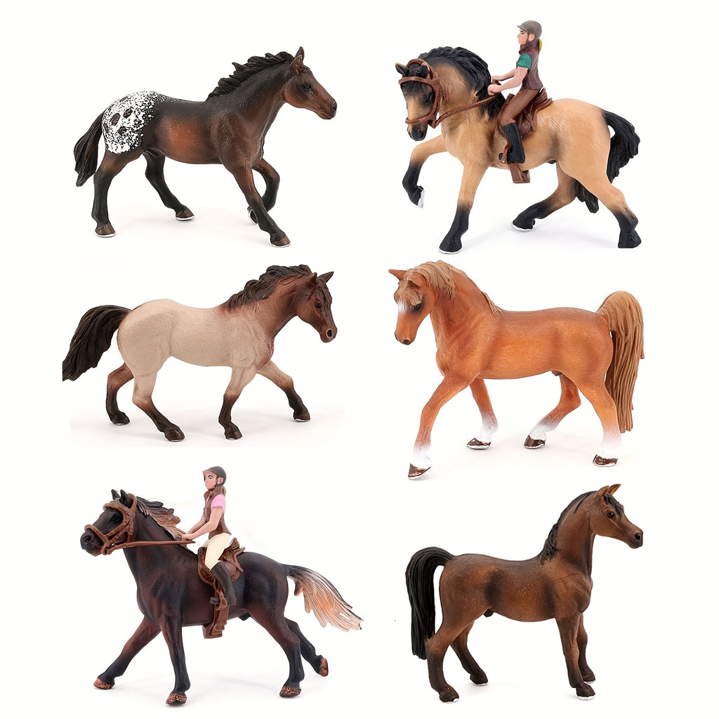 Simulated Animal Wildlife Model Set - Horse, White Pony, Chincoteague ...
