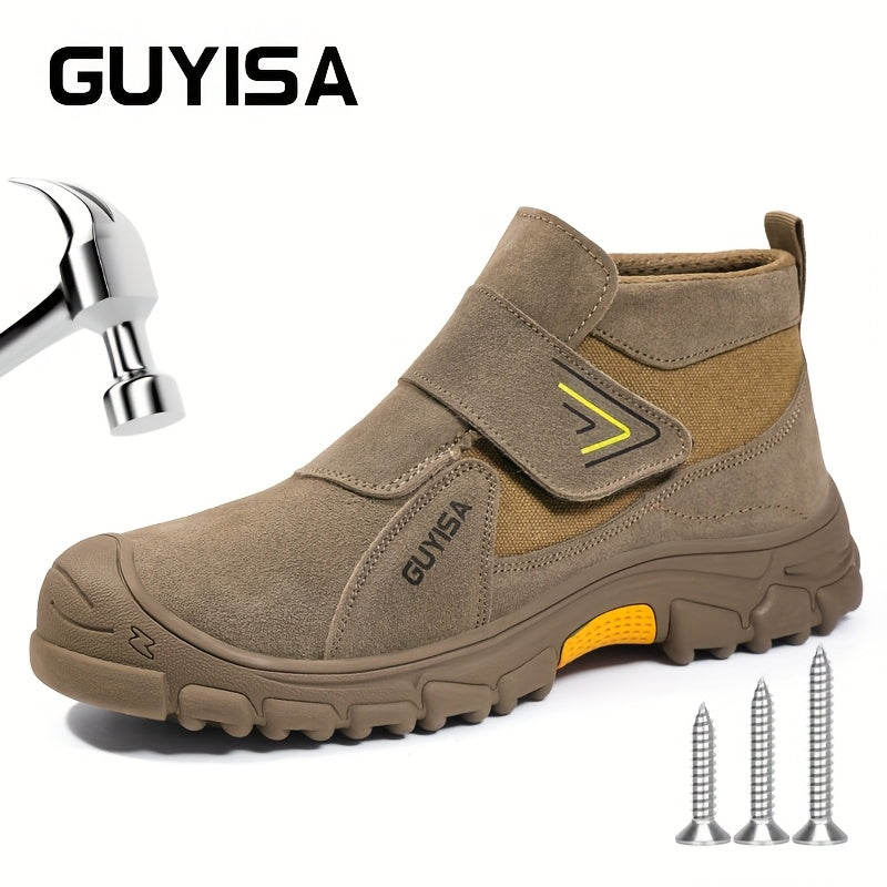 GUYISA Men's Work Safety Shoes, Anti-Puncture and Spark-Resistant Ligh ...