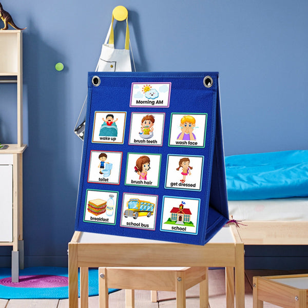 1pc Wall-mounted Visual Schedule Double-sided Foldable Work Plan Chart ...